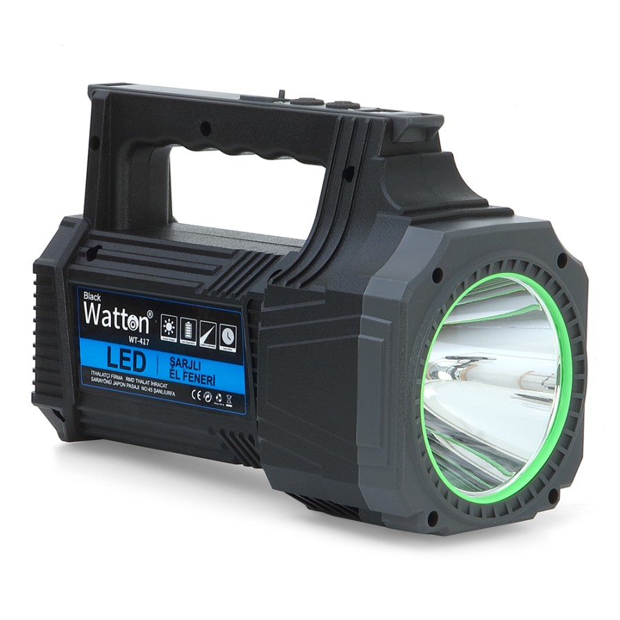 LED ŞARJLI EL FENERİ 25W WATTON WT-417 - WT-417