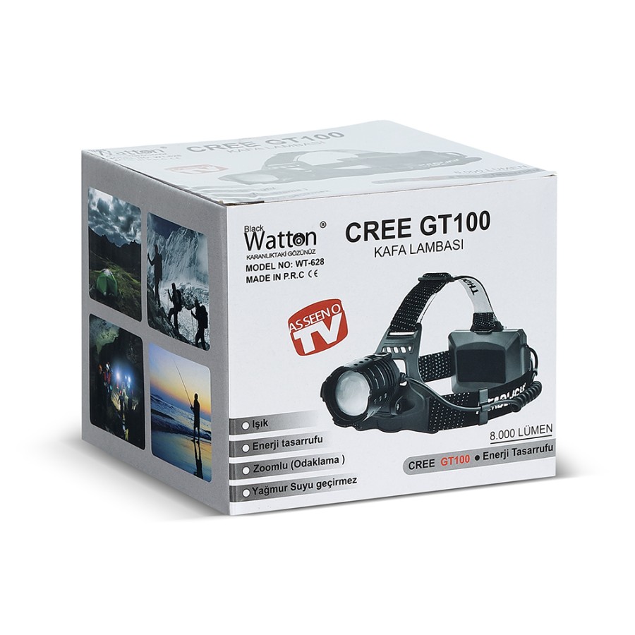 GT100 LED ŞARJLI KAFA LAMBASI WATTON WT-628 - WT-628